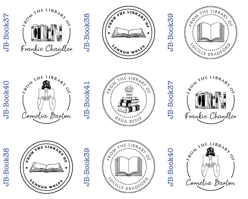 Personalized Book Lover Gift Embosser Monogram Book Stamp - Etsy