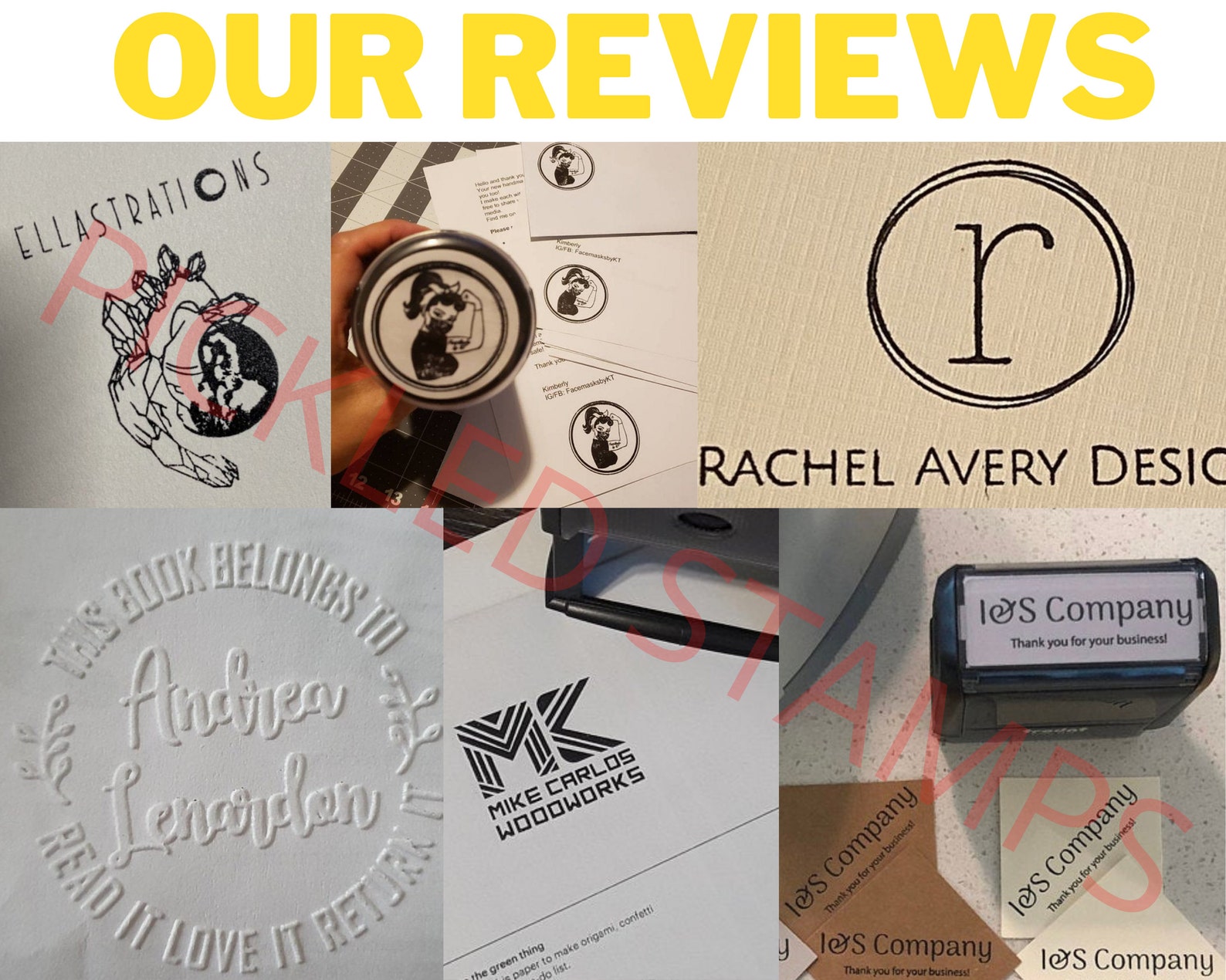 Logo Stamp Embosser Custom Stamp or Embosser Rubber Logo Handstamp ...