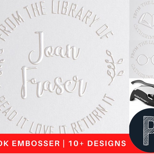 Ex Libris Embosser Stamp Personalized Embosser Embossing - Etsy