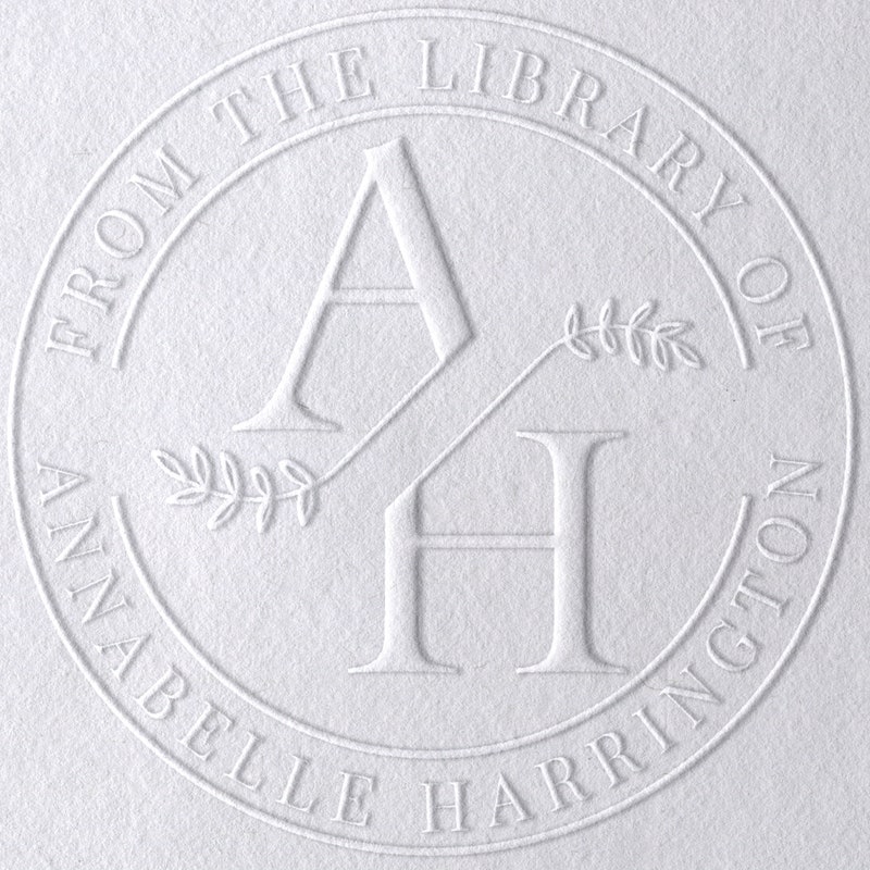 Floral Stamp Initials - Etsy