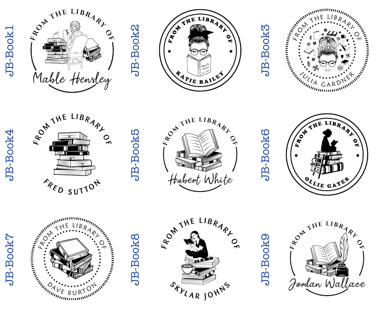 Personalized Book Lover Gift Embosser Monogram Book Stamp - Etsy