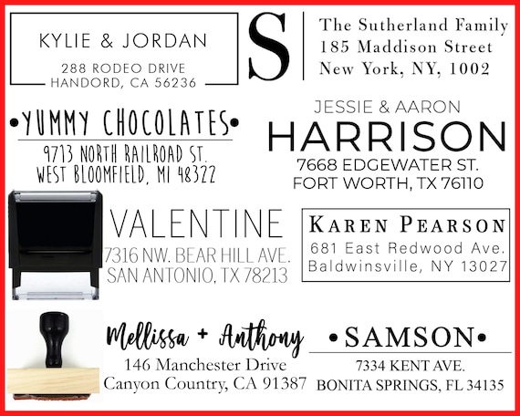 Business Address Stamp 11 Designs to Choose Address Stamp | Etsy