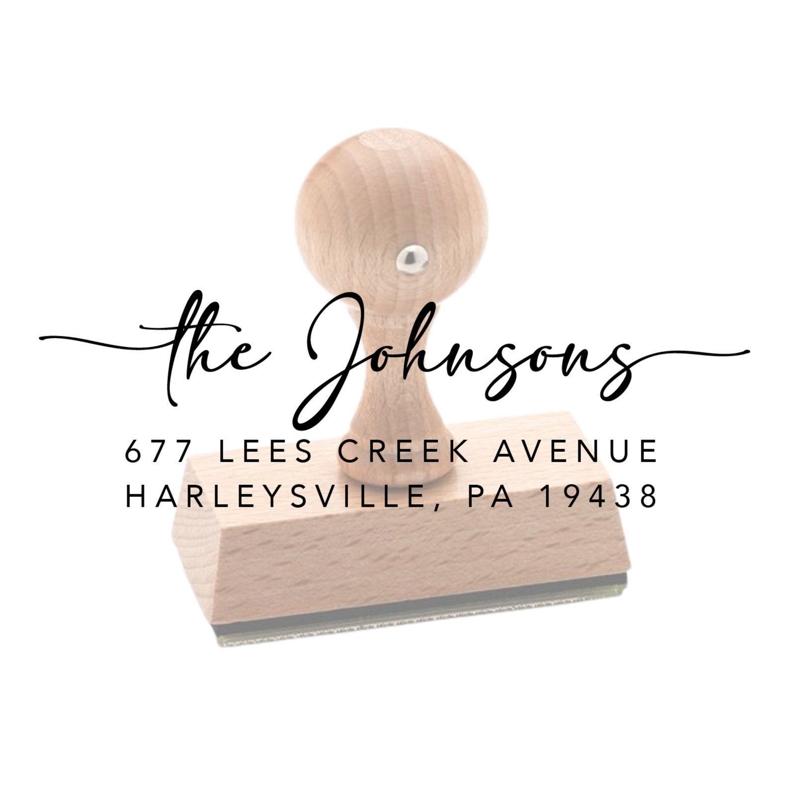 Calligraphy Address Stamp, Return Address Stamp, Wedding Address Stamp ...