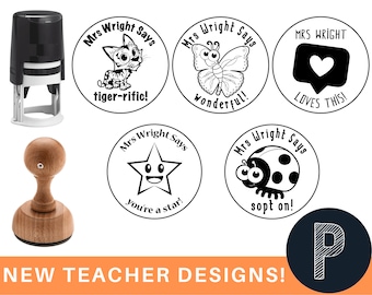Personalized Teacher Self-inking Stamps, Custom , Complete in a Group ...