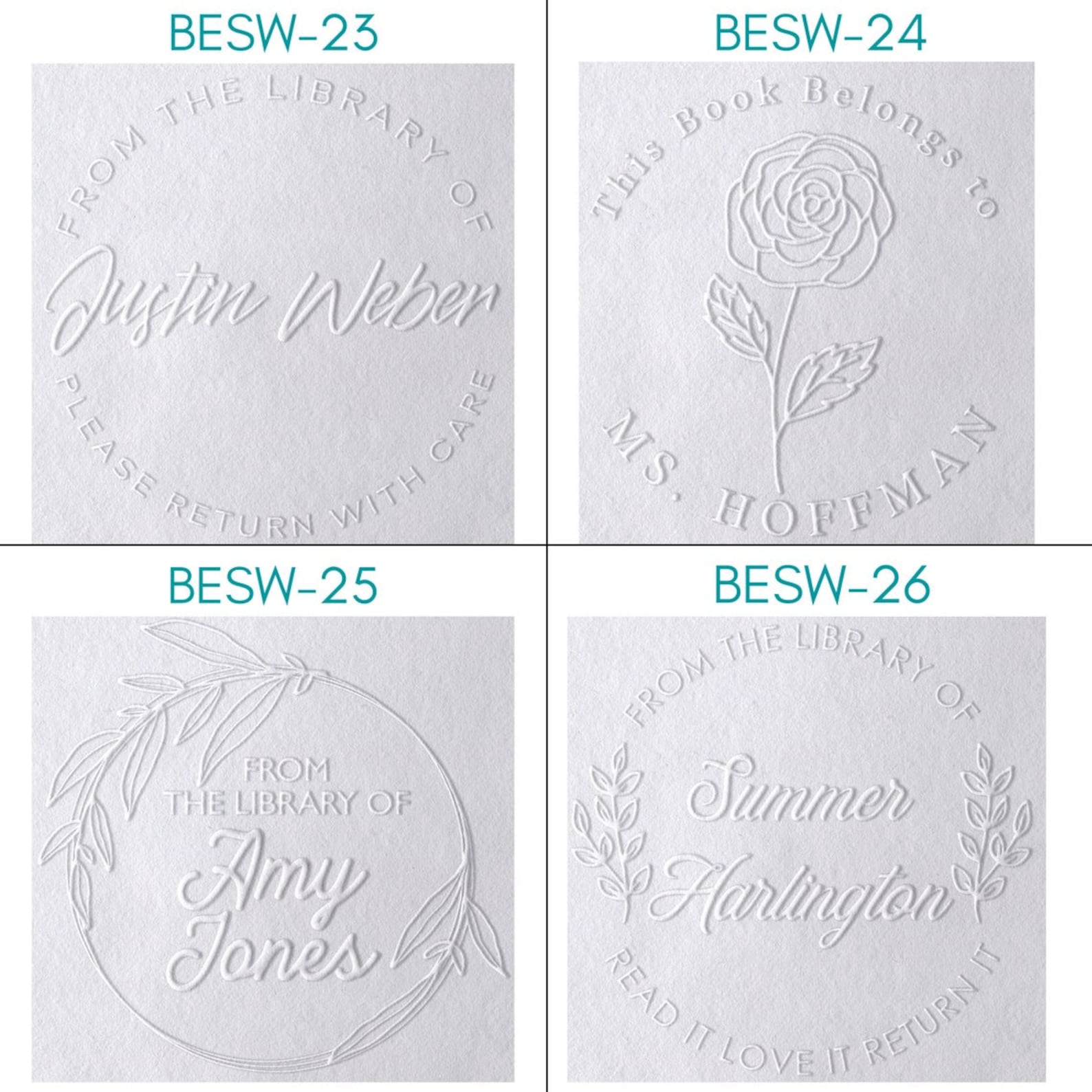 TOP SELLER From the Library of Book Embosser Custom - Etsy