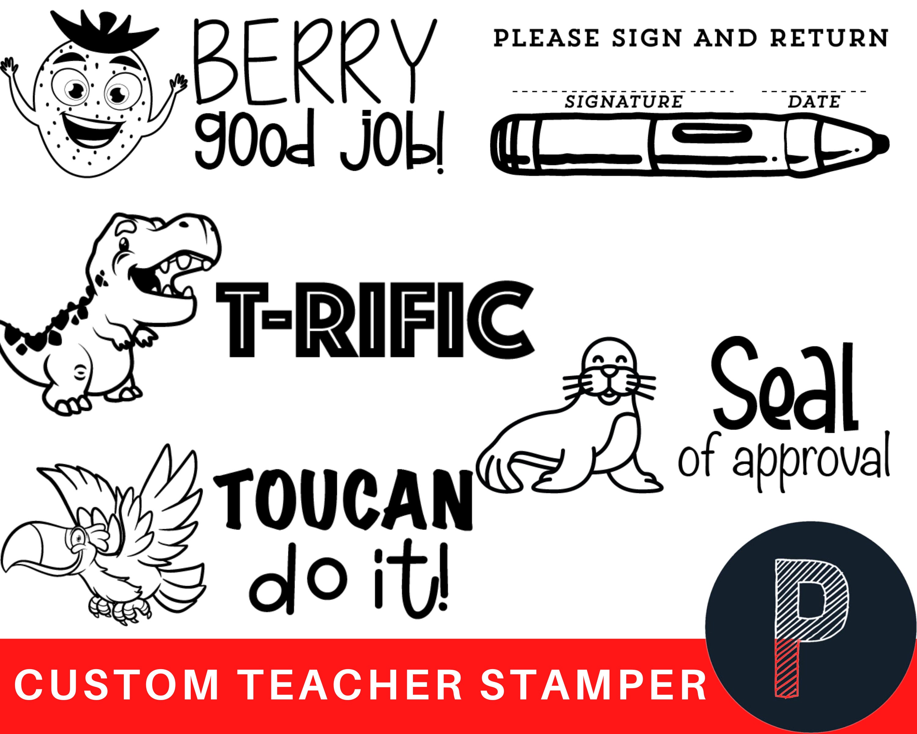 Custom Teacher Stamp Personalized Name Teacher Stamps Custom - Etsy