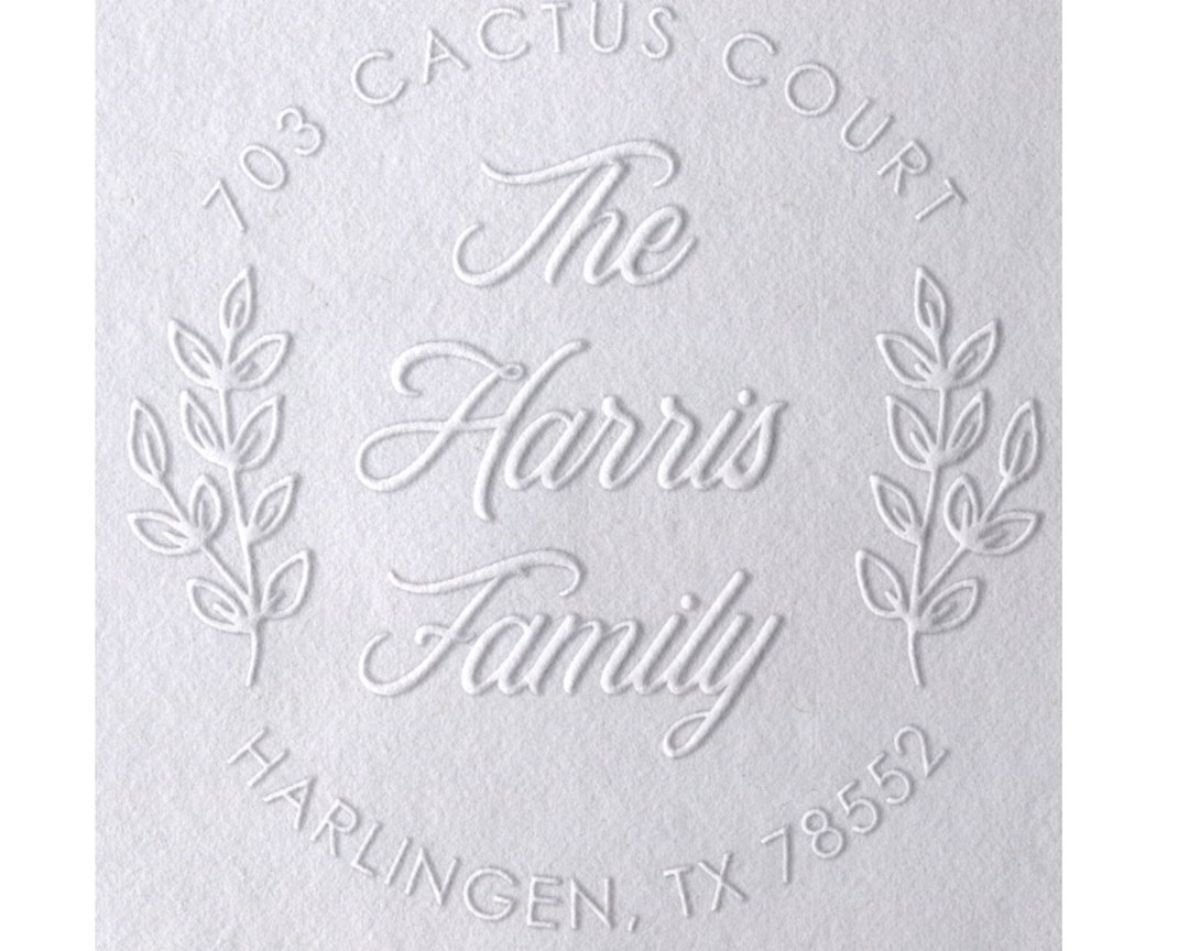 20 Designs! Return Address Embosser Seal Stamp Personalized Customized ...