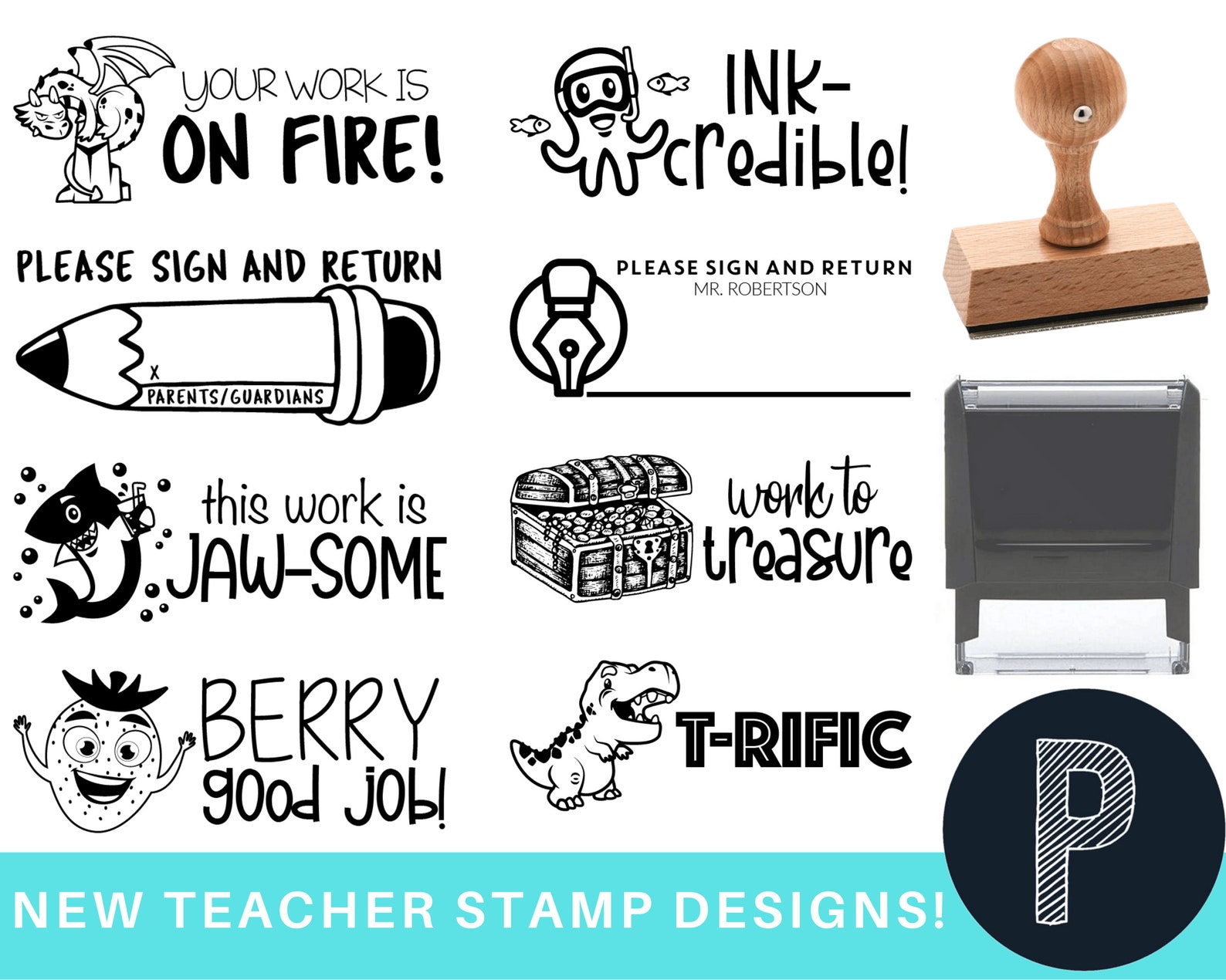 Personalized Teacher Stamp, Custom Classroom Stamps, Teacher Gifts ...