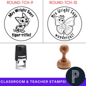 Personalized Teacher Stamp, Classroom Stamps, Homework Grading Stamp, Teacher Gifts, Fun ...