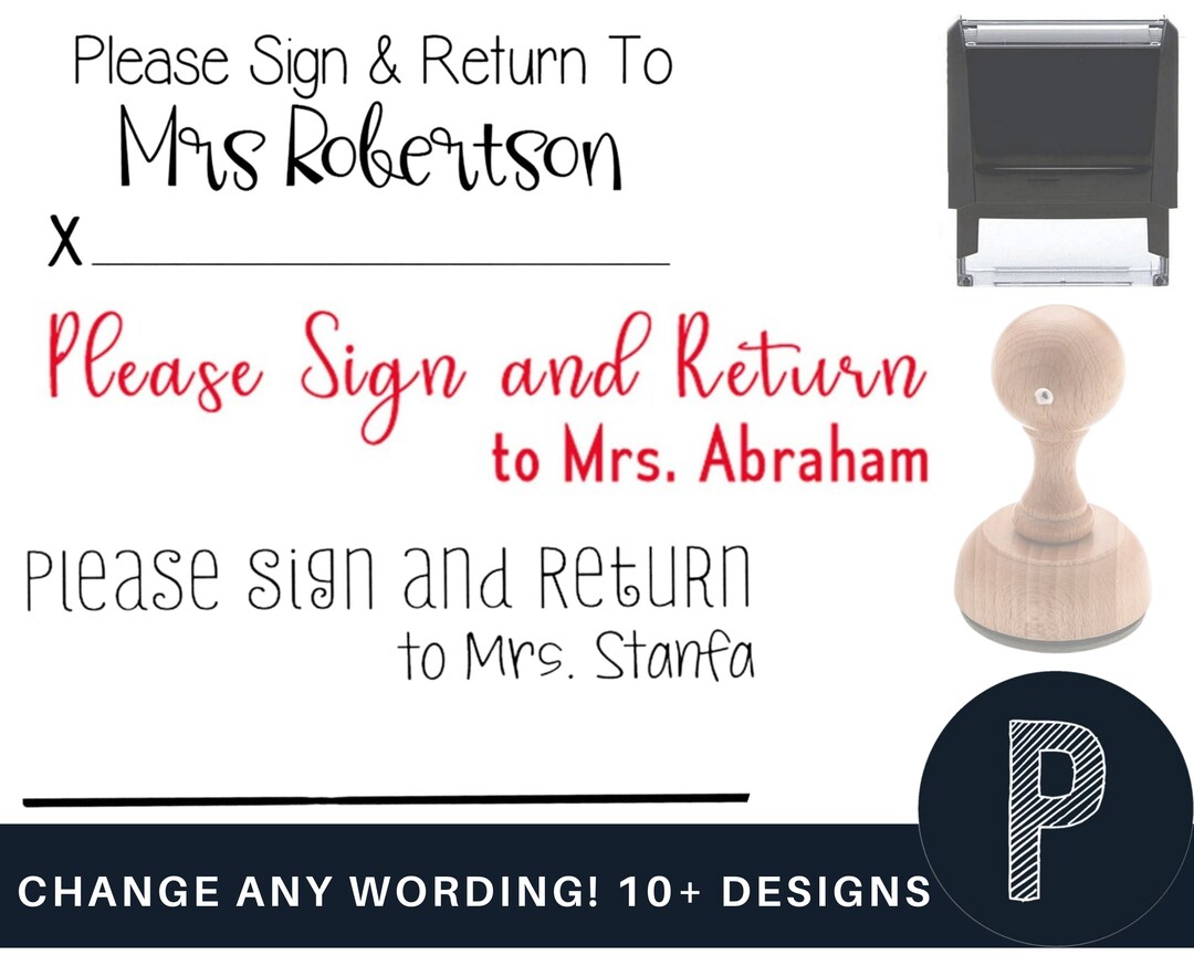 Teacher Stamp Please Sign and Return Home Work Grading Self-inking ...