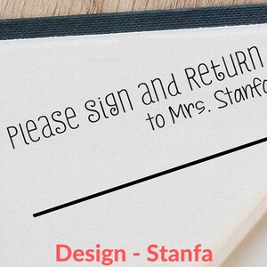 Please Sign and Return Home Work Grading Self-inking Stamp Custom ...