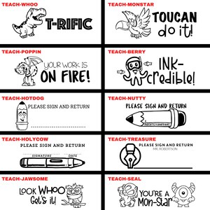 Custom Teacher Classroom Stamp | Please Sign and Return | Home Work ...
