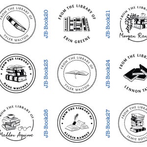 Personalized Book Lover Gift Embosser | Monogram Book Stamp Embosser ...