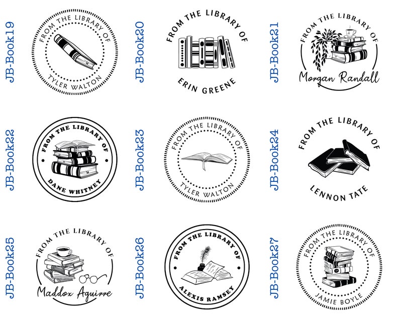 Personalized Book Lover Gift Embosser Monogram Book Stamp - Etsy