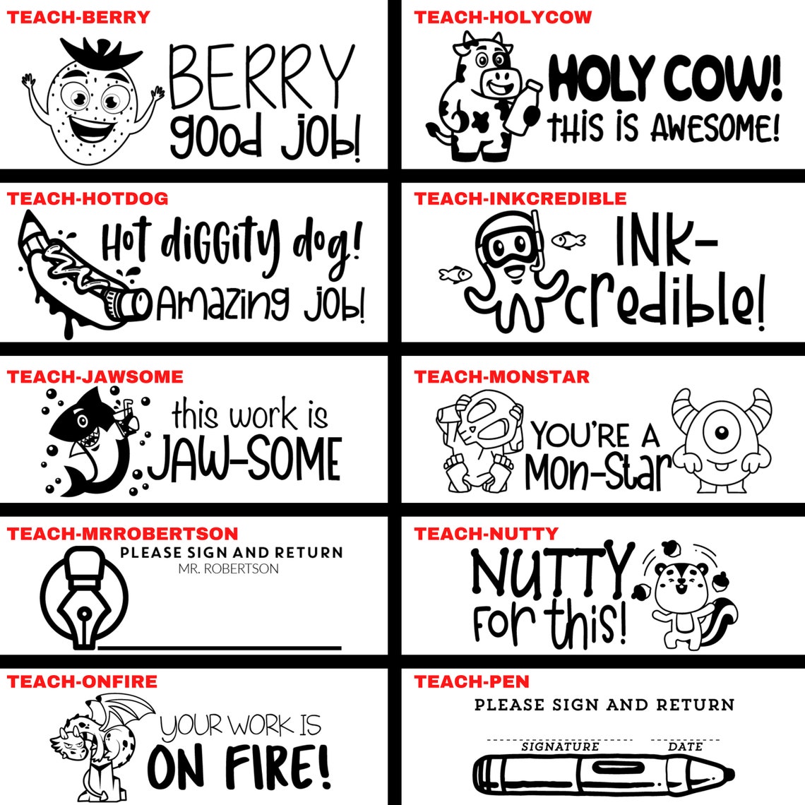 Personalized Teacher Stamp Custom Classroom Stamps Teacher - Etsy