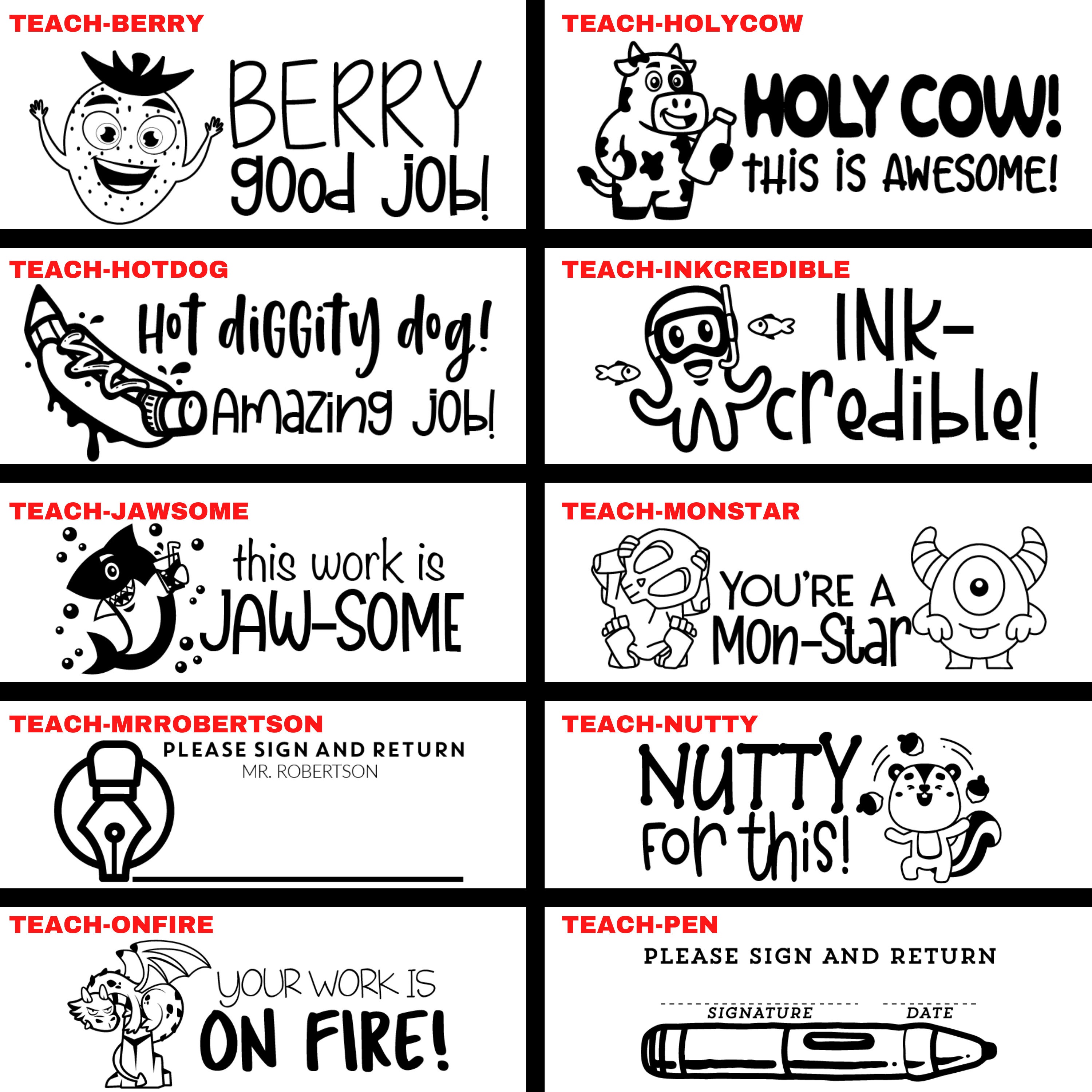 Personalized Teacher Stamp, Custom Classroom Stamps, Teacher Gifts ...