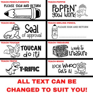 Personalized Teacher Stamp, Custom Classroom Stamps, Teacher Gifts ...