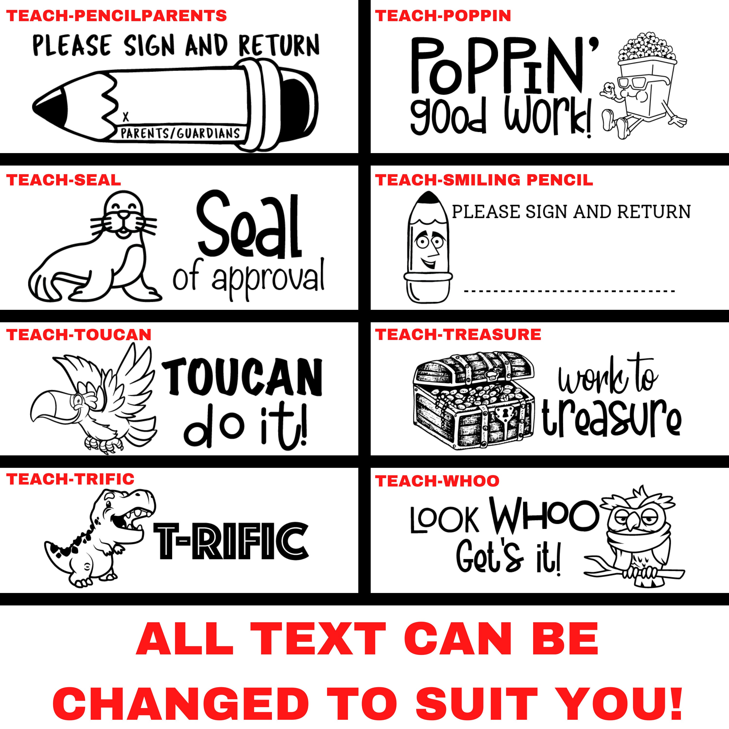 Personalized Teacher Stamp, Custom Classroom Stamps, Teacher Gifts ...