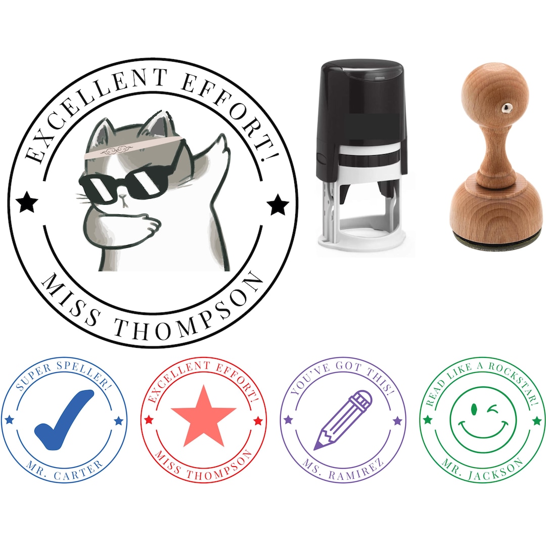 Create Your Own Custom Teacher Stamp - Personalized Grading Homework ...