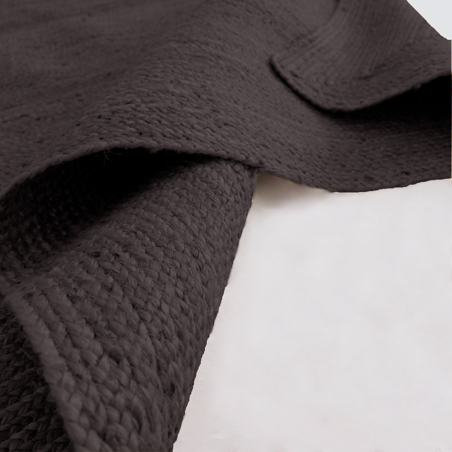 Black Jute Rug. Dark Natural Rug. Jute Handwoven Rug. Custom | Etsy