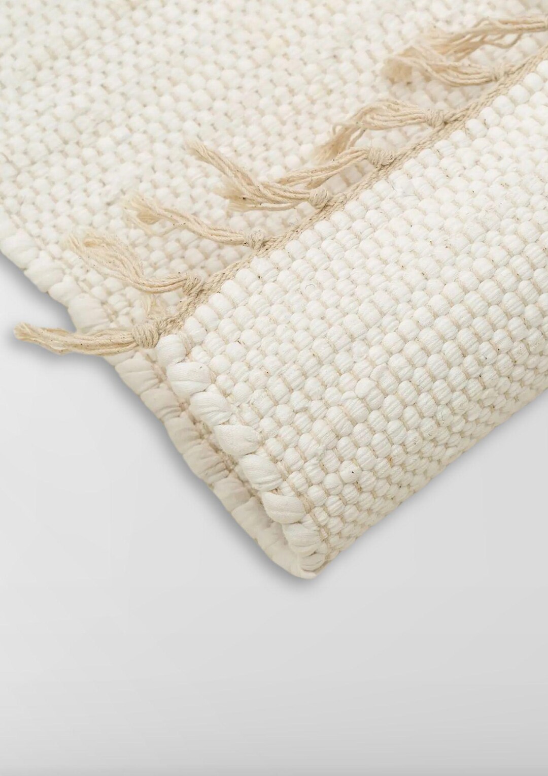 Small off White Rug | Chunky Soft Bathroom, Shower & Kitchen Rug | 100% ...