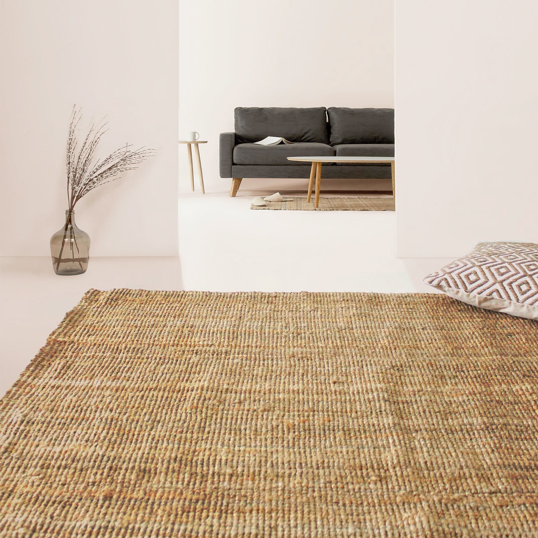 Natural Jute Rug. Natural Rug. Jute Handwoven Rug. Size to Choose ...