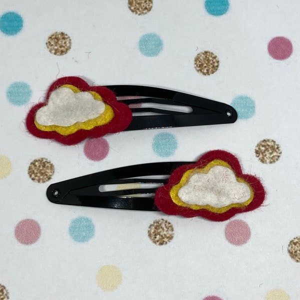 Felt Cloud Hair Clip - Etsy
