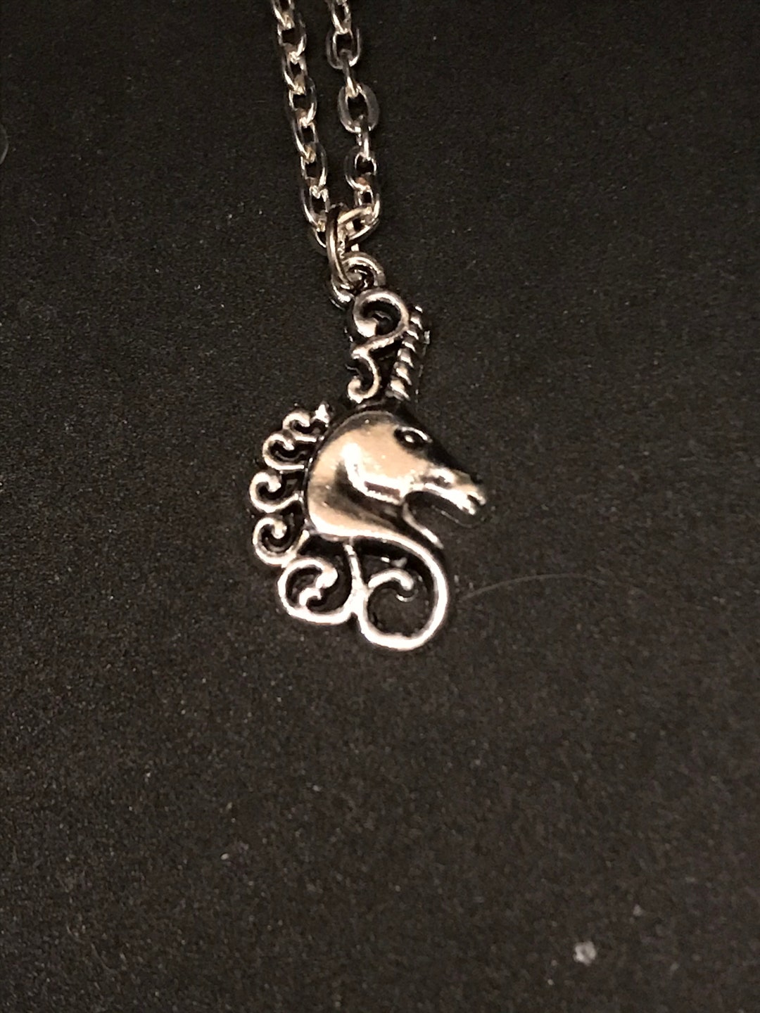 Silver Unicorn Necklace, Mythical Creatures Charm Jewelry, Unicorn ...