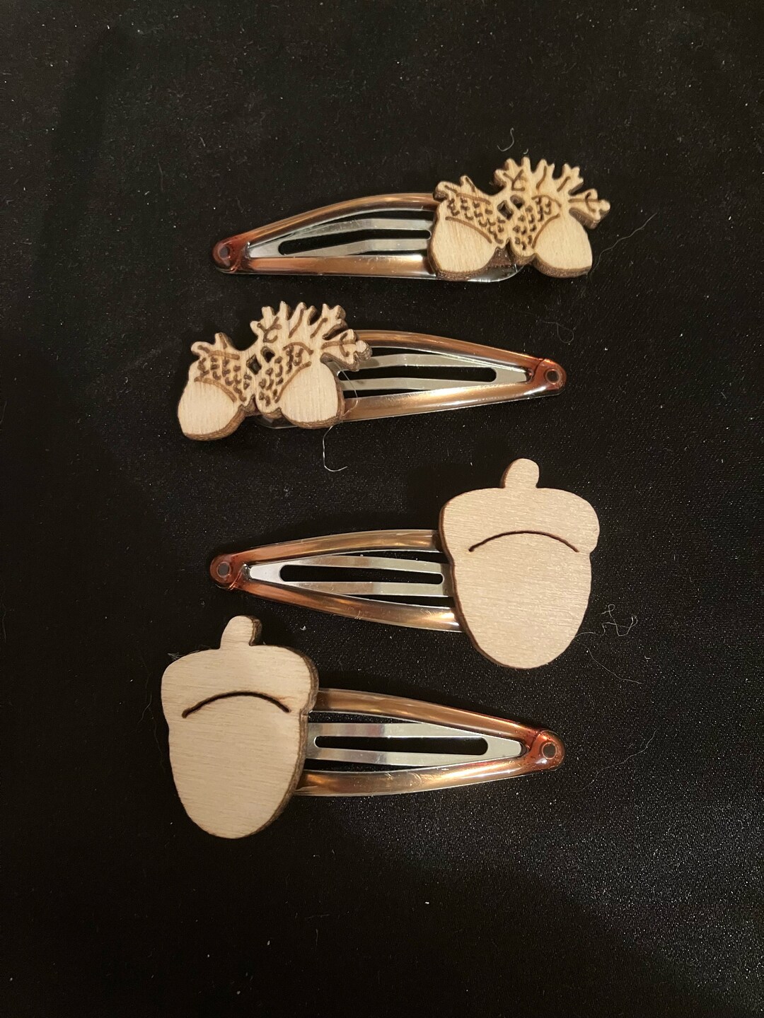 Acorn Hair Clips, Wooden Acorn Hair Accessory, Vintage Style Small Gift ...