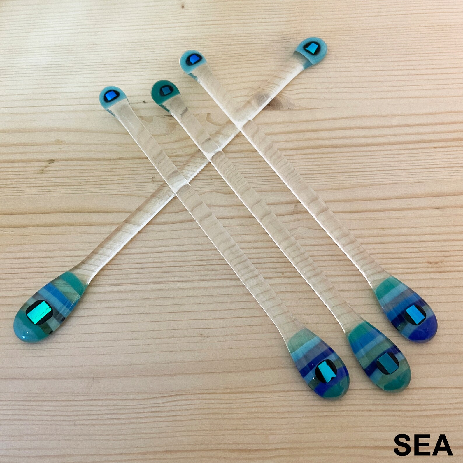 Handmade Personalizable Fused Glass Drink Stirrer Cocktail - Etsy