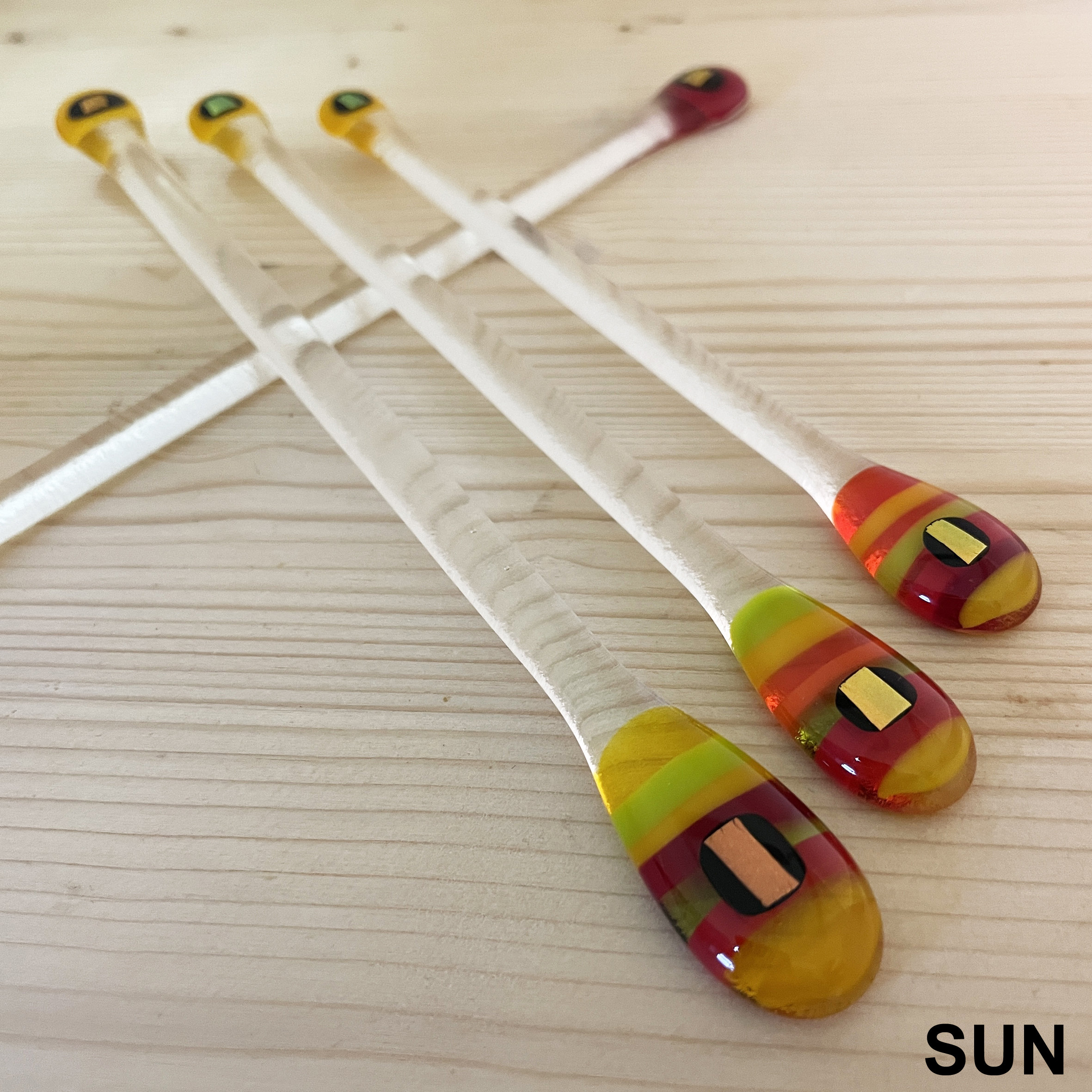 Handmade Personalizable Fused Glass Drink Stirrer Cocktail - Etsy