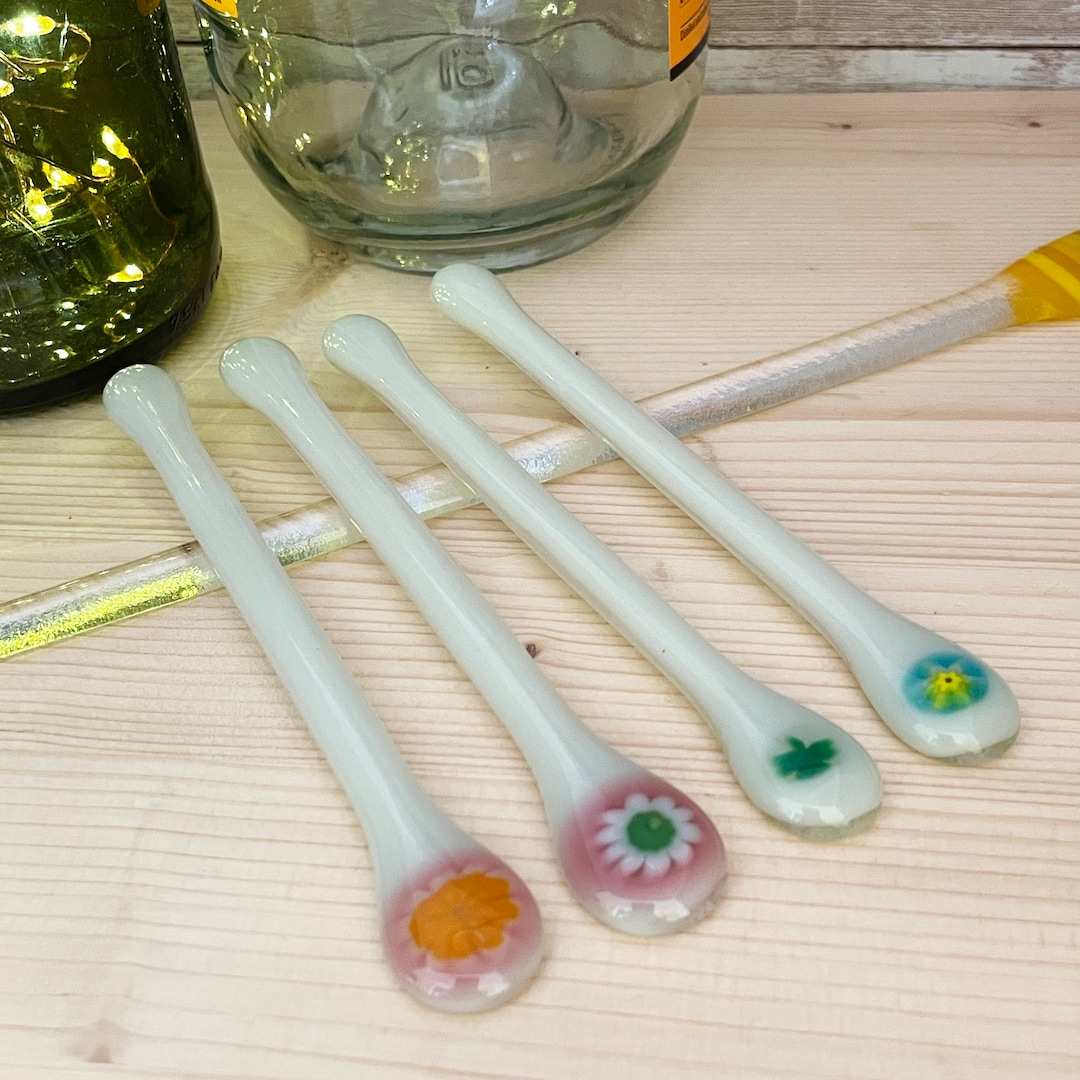 Handmade Fused Glass Drink Stirrer, Cocktail Stirrer, Swizzle Stick ...