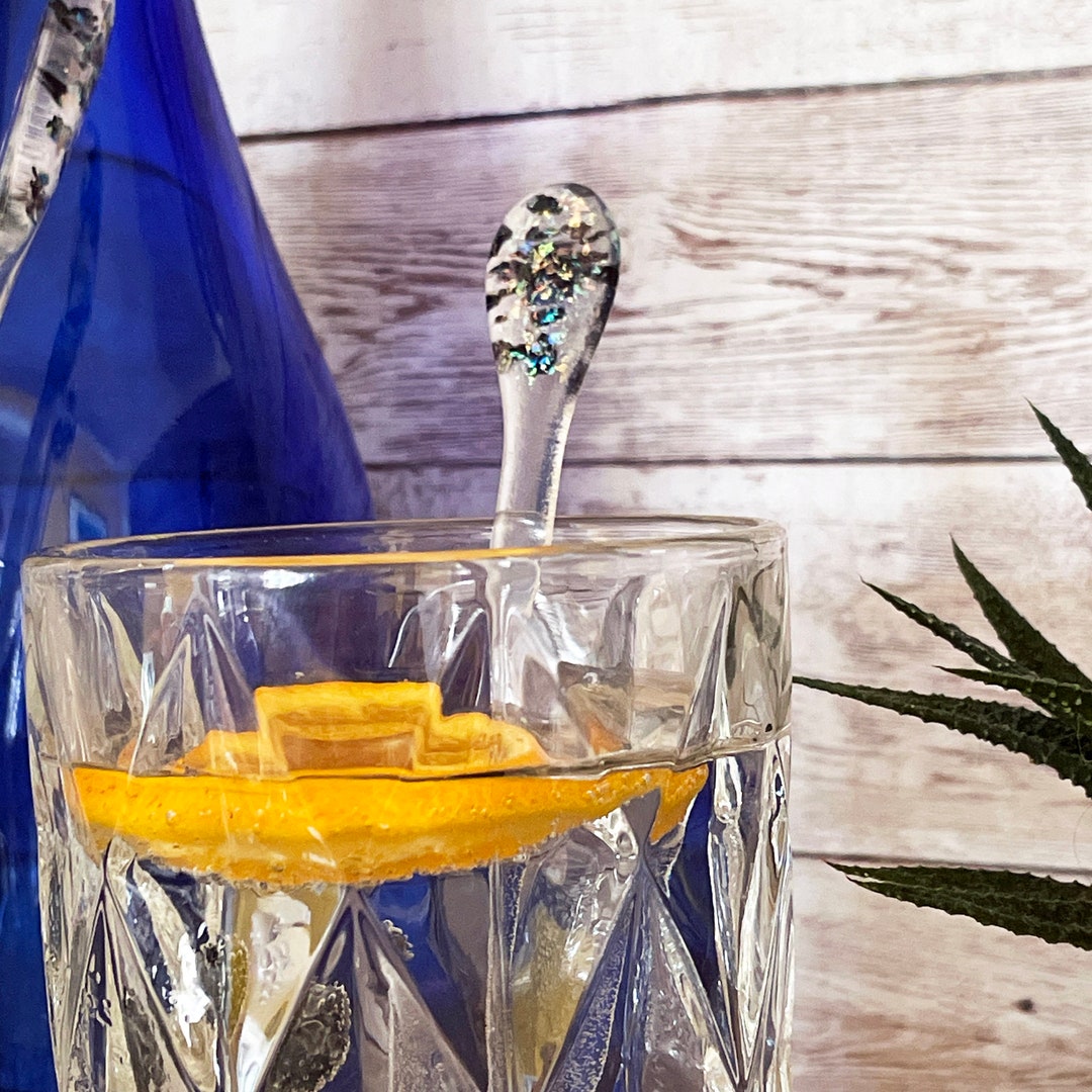 Handmade Fused Glass Drink Stirrer, Cocktail Stirrer, Swizzle Stick ...