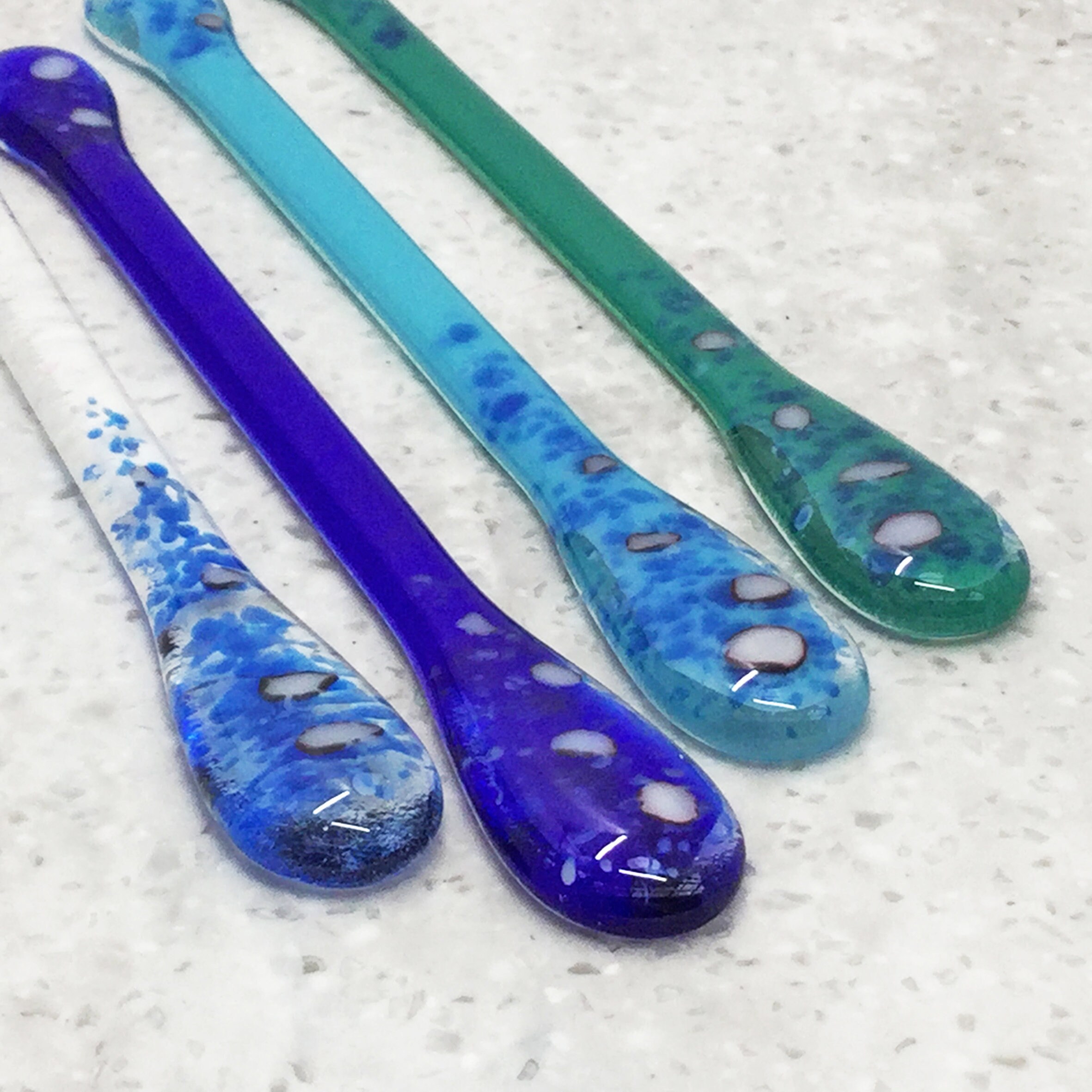 Handmade Fused Glass Drink Stirrer, Cocktail Stirrer, Swizzle Stick ...