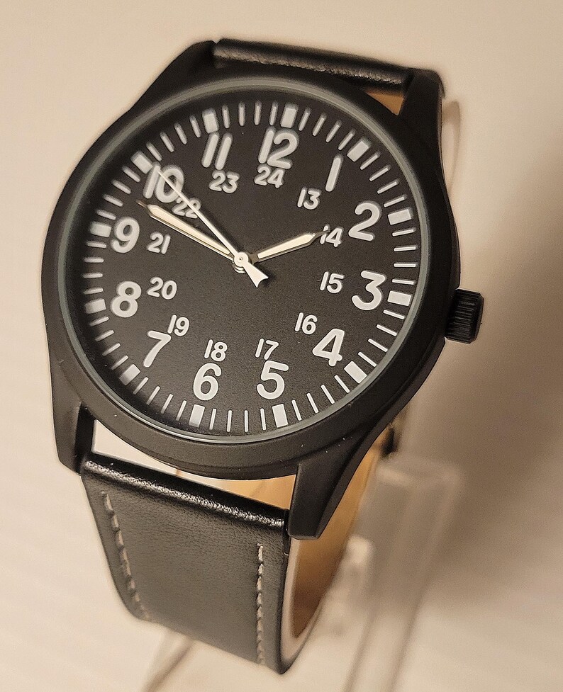 Military Pilot Watch Aviation Inspired 42mm Khaki Field Military Watch ...