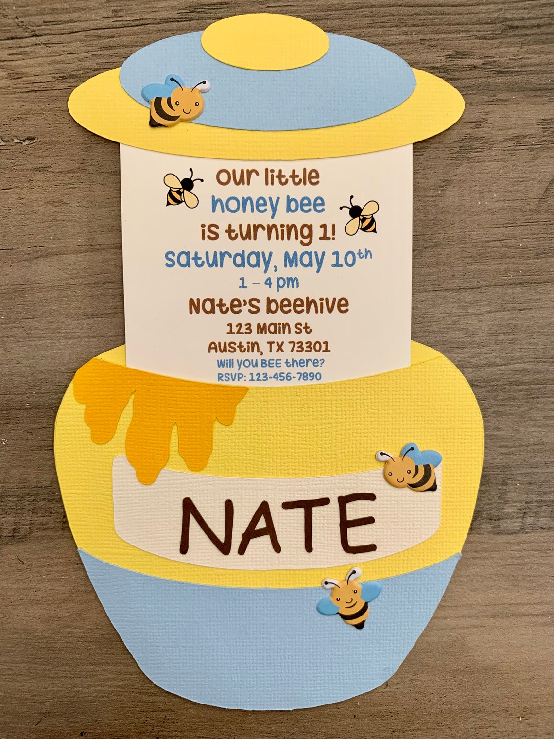 Personalized Hunny Pot Invitation - Etsy