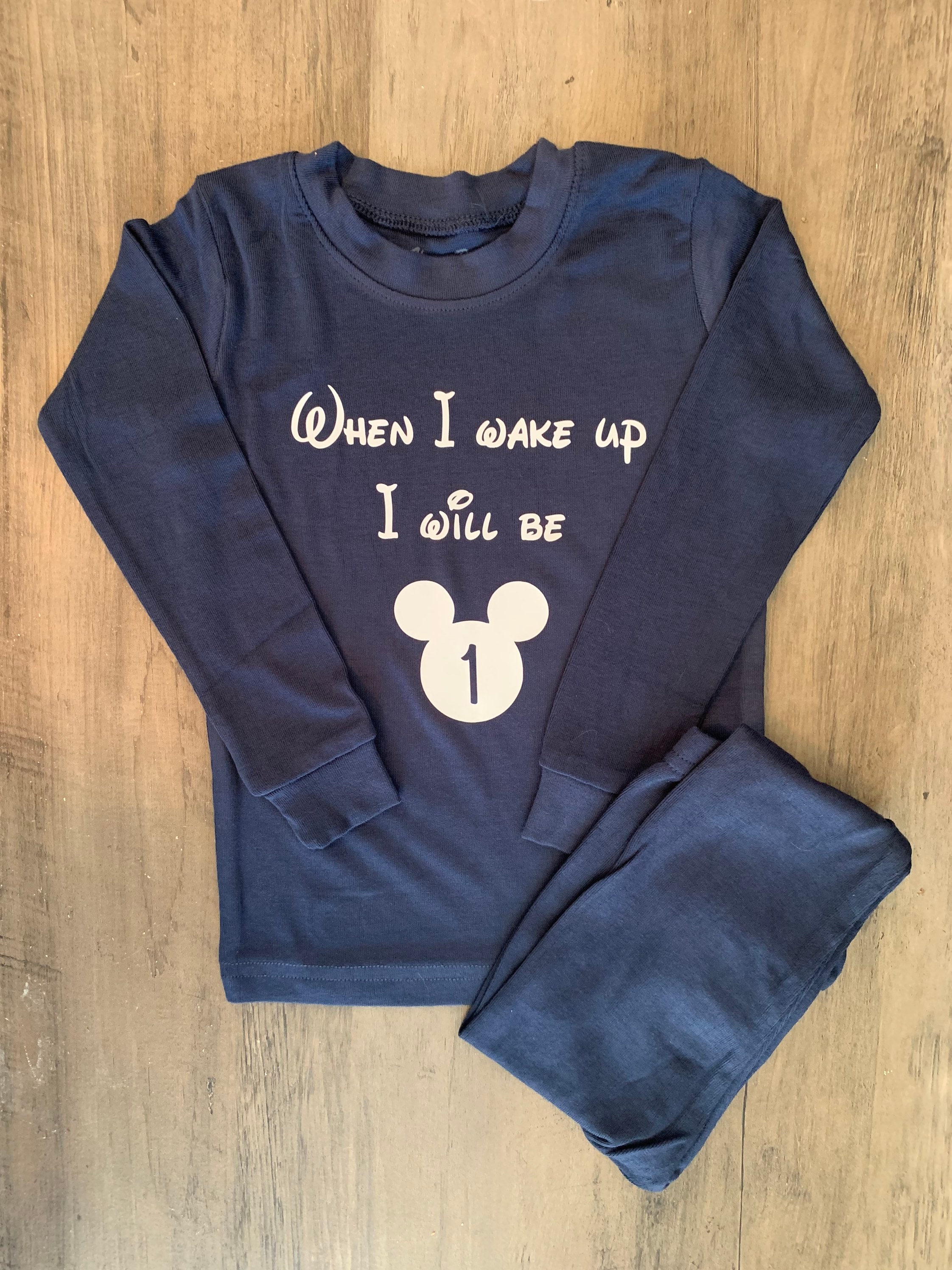 Birthday Pajamas When I Wake up I Will Be mickey or Minnie - Etsy