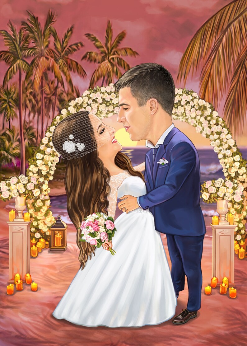 Valentine's Day Personalized Portrait Custom portrait | Etsy