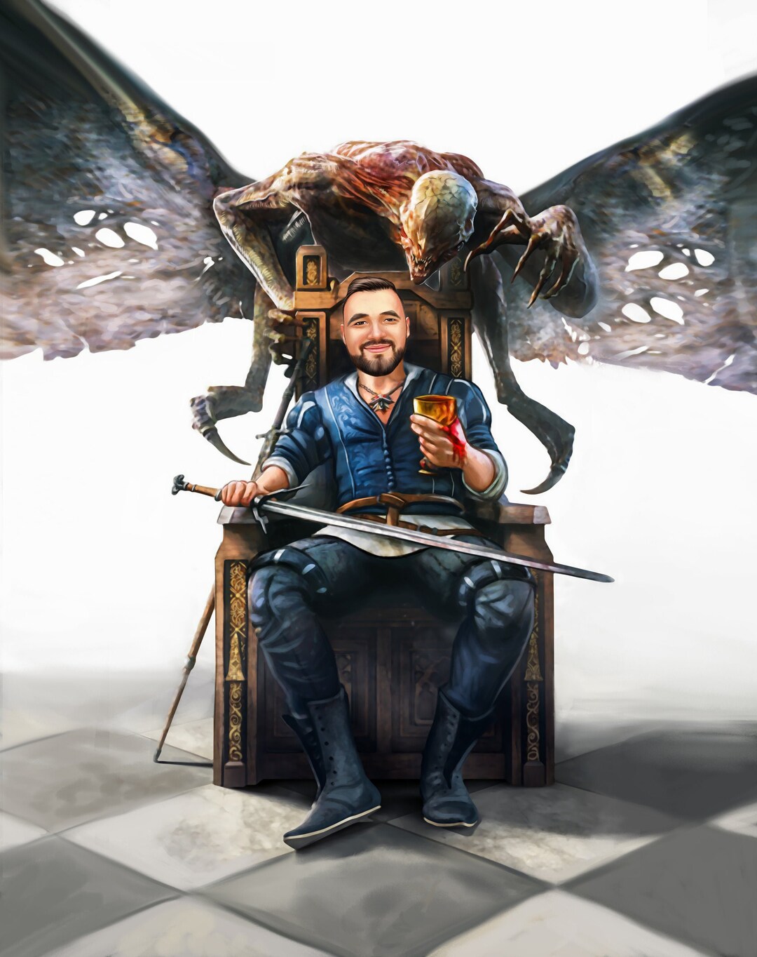 The Witcher Theme Portrait From Photos - Etsy