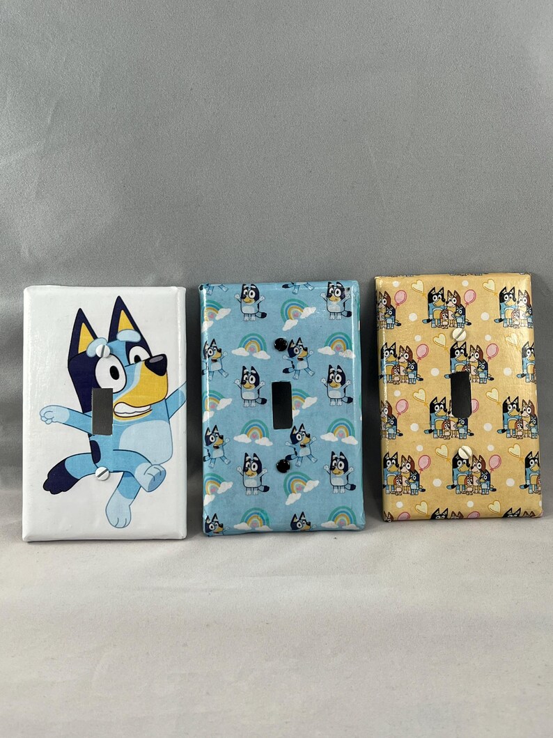 Bluey Light Switch Cover: Decoupage Room Decor - Etsy