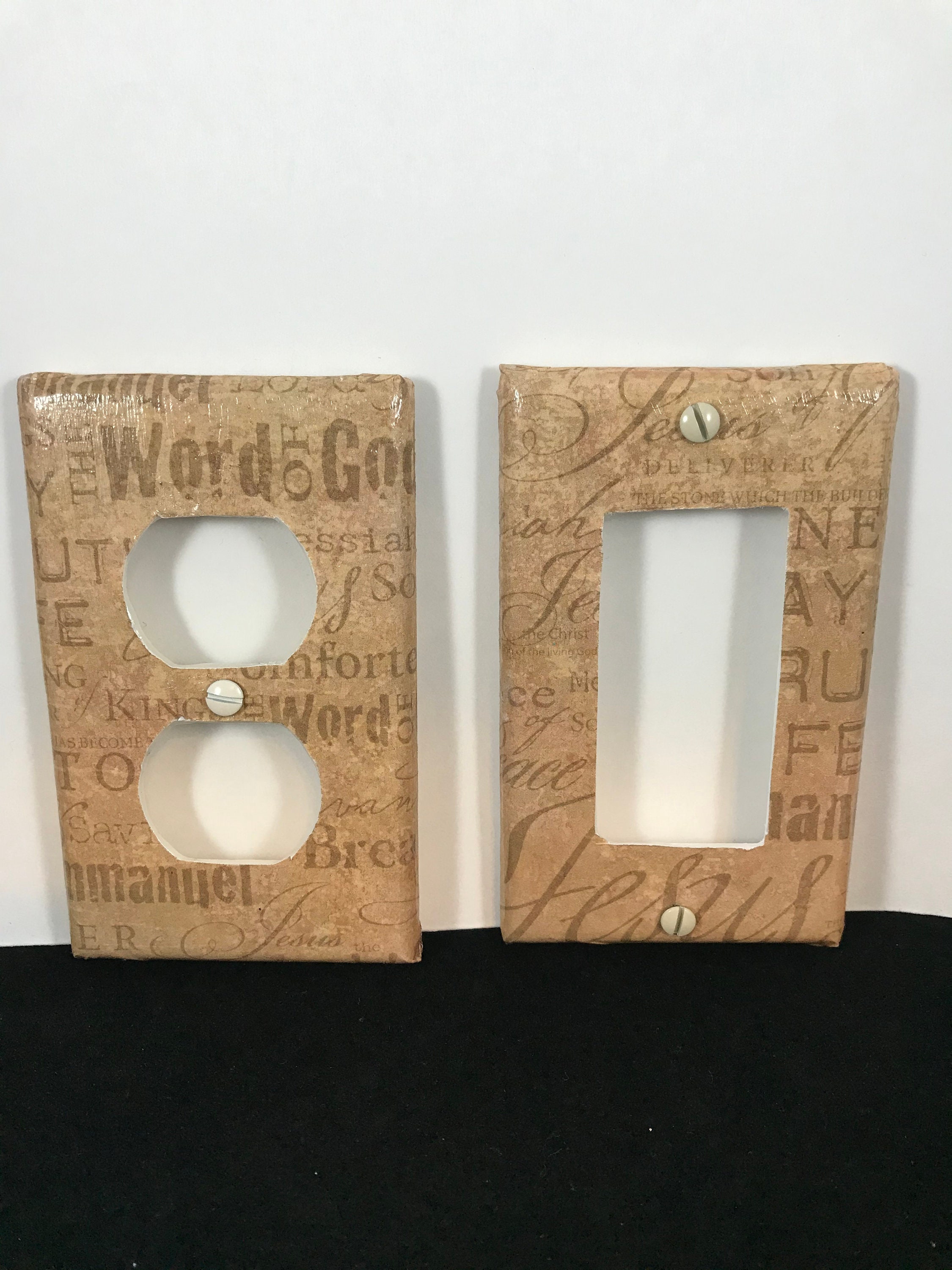 Christian Light Switch Covers; Brown - Etsy UK