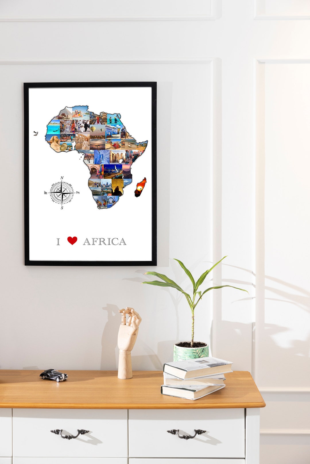 Map of Africa Adventure Photo Collage Map – Unique Vacation Memory ...