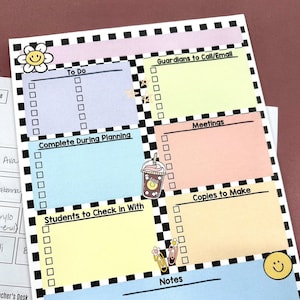 Digital Download- Teacher Notepad to Do List | Printable Checklist ...