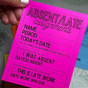 Digital Download- Student Absent/late Work Form | Google Slides ...