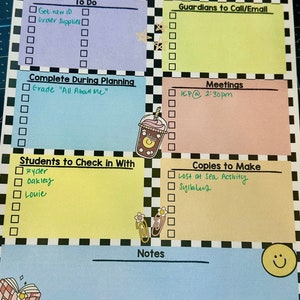 Digital Download- Teacher Notepad to Do List | Printable Checklist ...