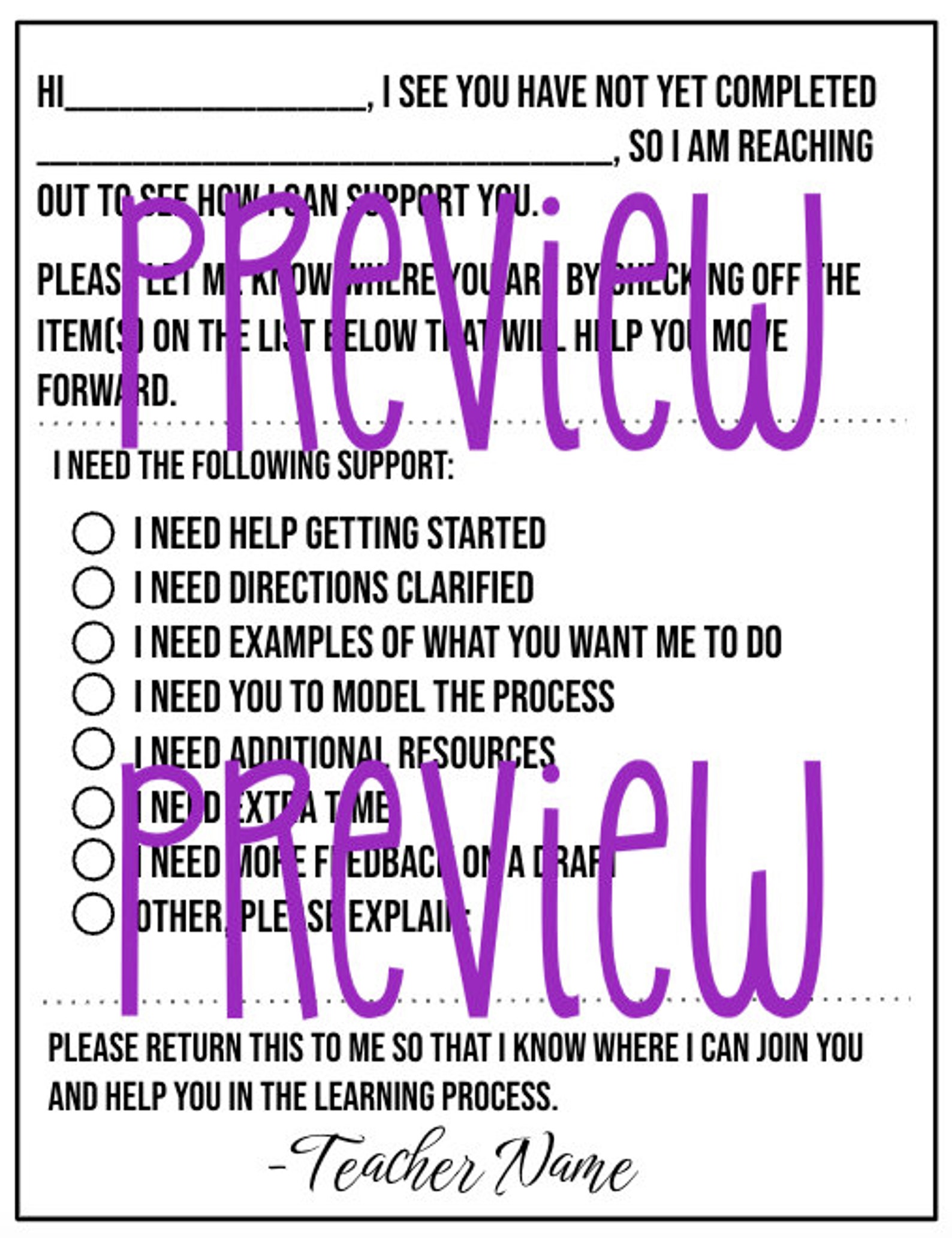 Digital Download- Student Check in Form | Google Slides | Classroom ...