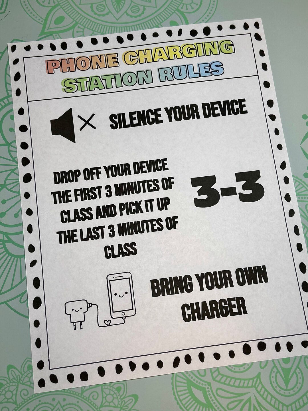 Digital Download- Student Device Charging Station Sign | Classroom ...