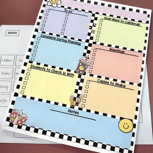 Digital Download- Teacher Notepad to Do List | Printable Checklist ...