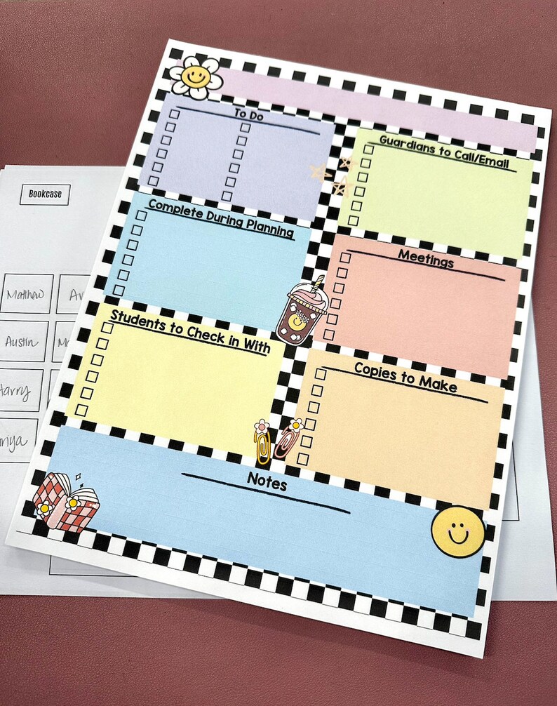 Digital Download- Teacher Notepad to Do List | Printable Checklist ...