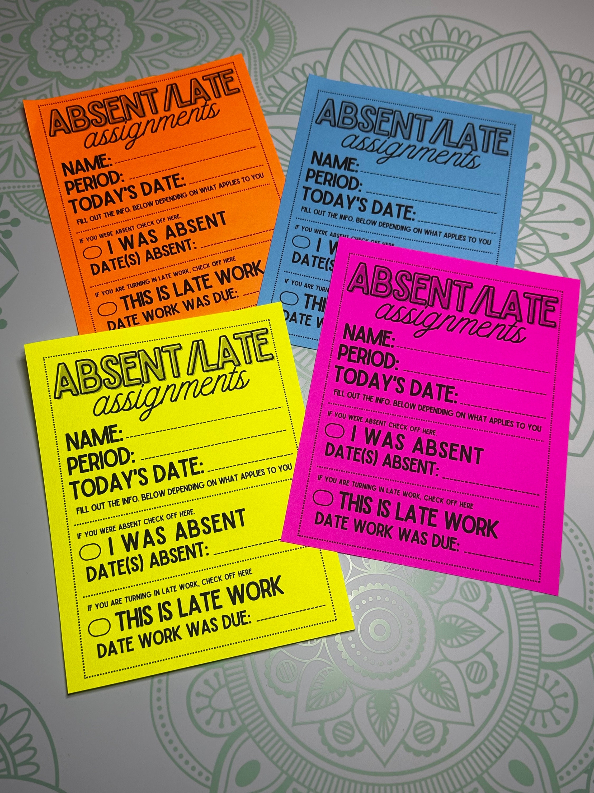 Digital Download- Student Absent/late Work Form | Google Slides ...